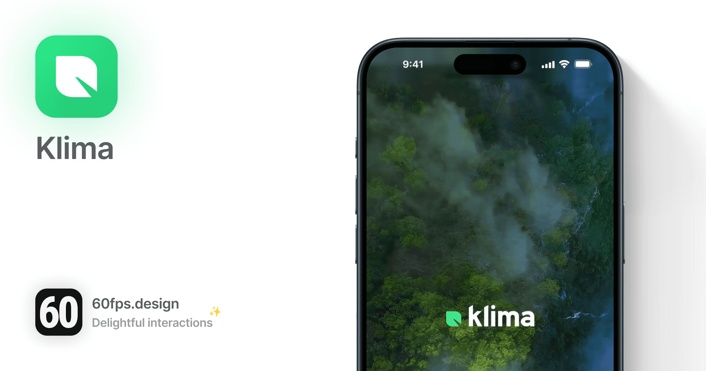 Klima iOS App UI/UX animation
