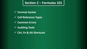 Excel Formulas Basics | Cell References, Errors & Auditing | Maven ...