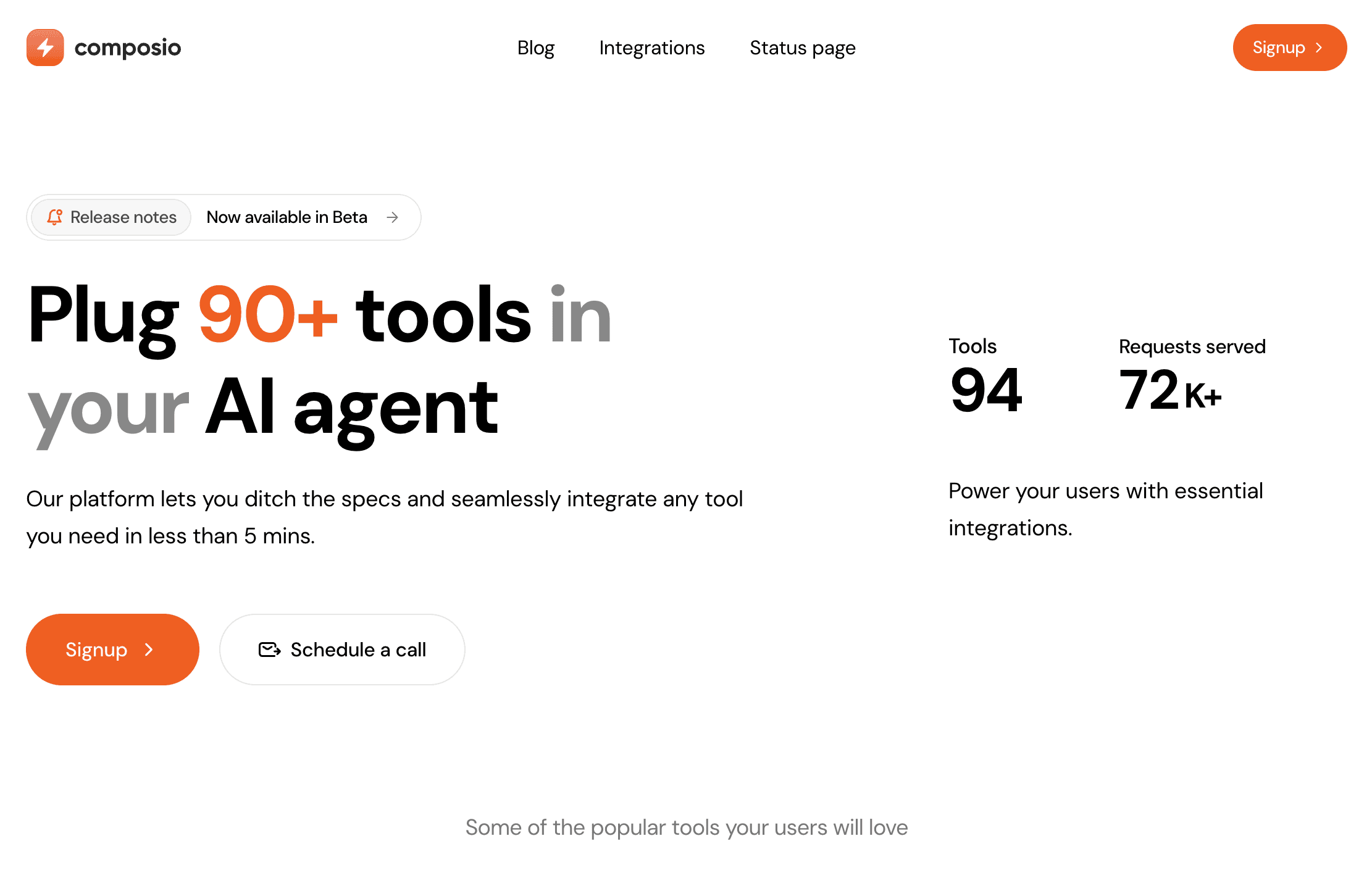 Composio - Connect 90+ tools to your AI agents