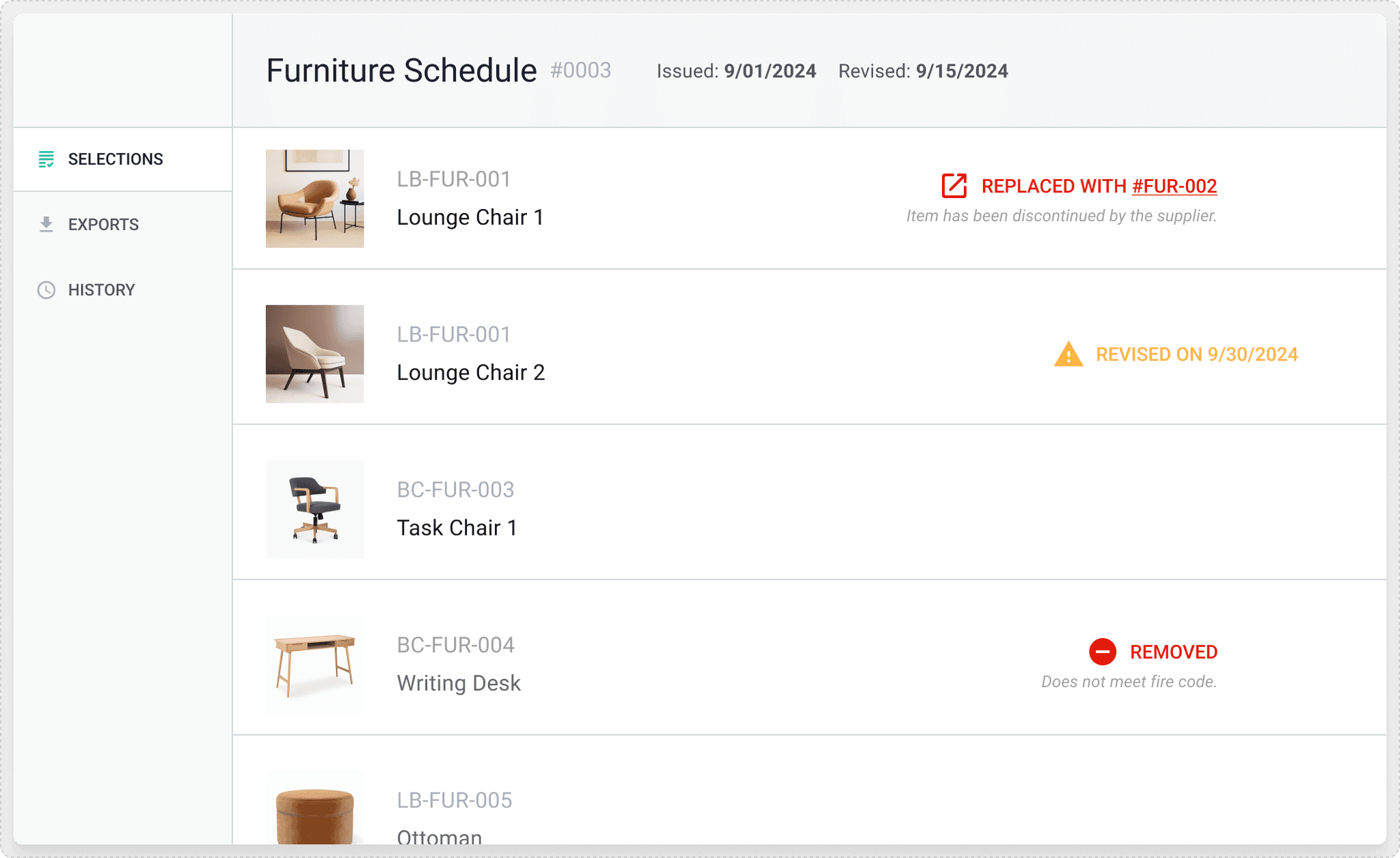 Better FF&E Specification Software