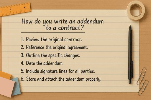 How to Write a Contract Addendum: Key Steps and FAQs