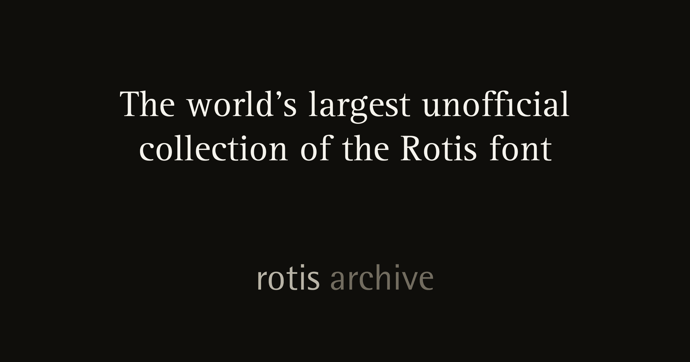 Rotis Archive