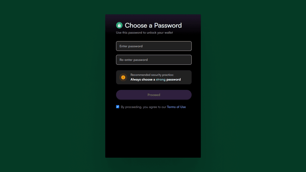 Import your wallet using secret phrase / seed phrase