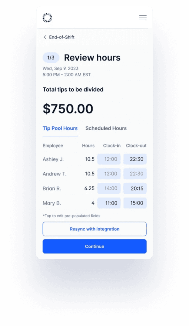 Atlas - Tip Management, Tip Calculator, Electronic Tip Payments