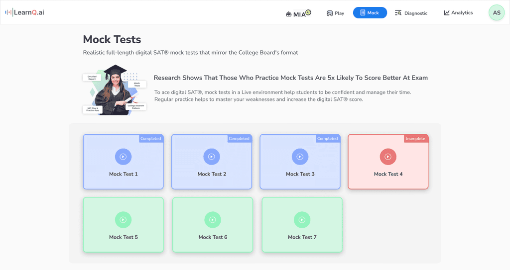 DSAT Practice Test - AI-Driven Digital SAT Prep | LearnQ.ai