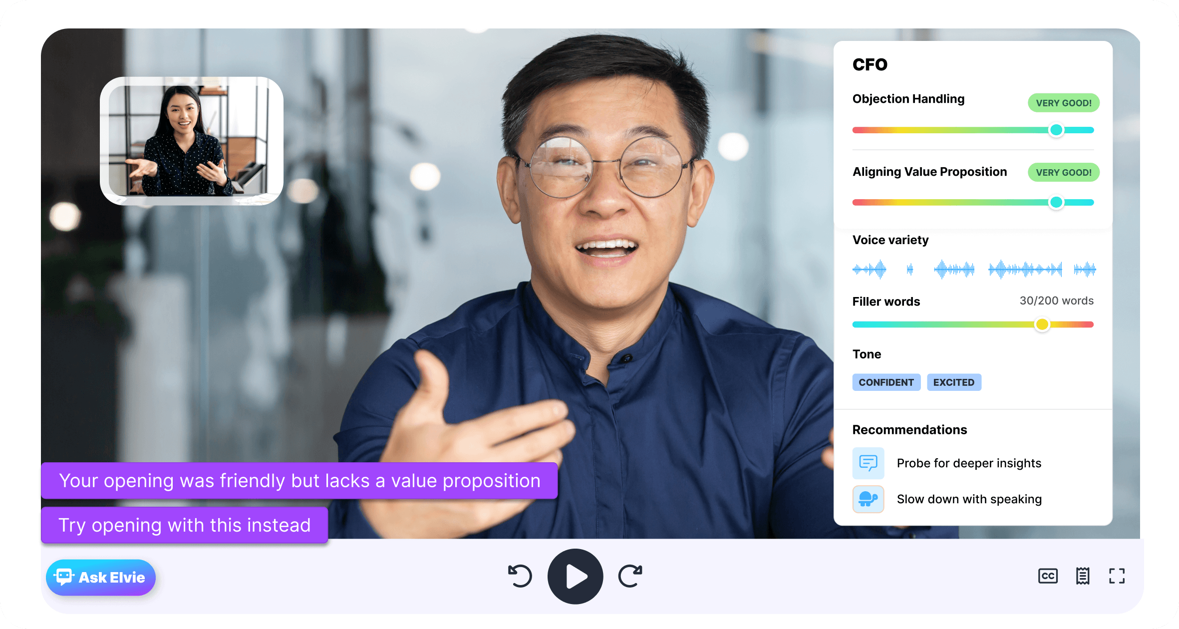 elvie.ai - your AI-powered sales training platform