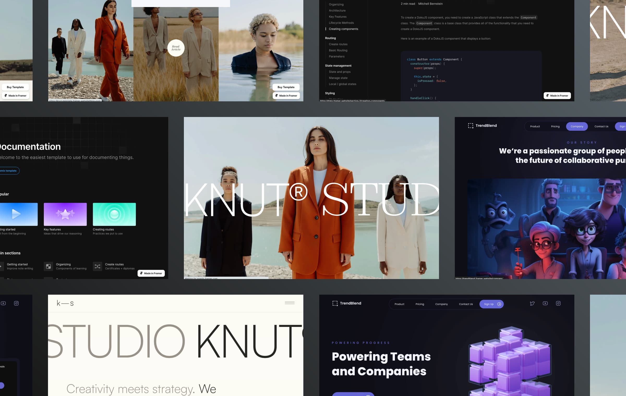 Our Latest Favorite Framer Website Templates in August — Framer Blog