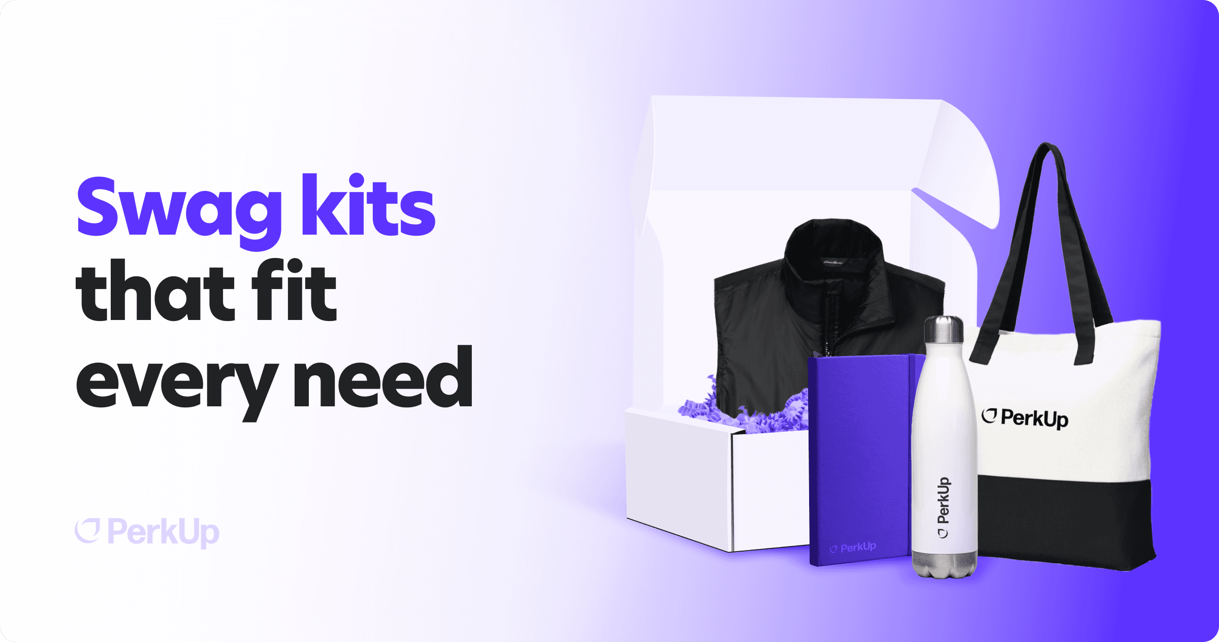 Your swag kits fulfillment made easy worldwide — PerkUp