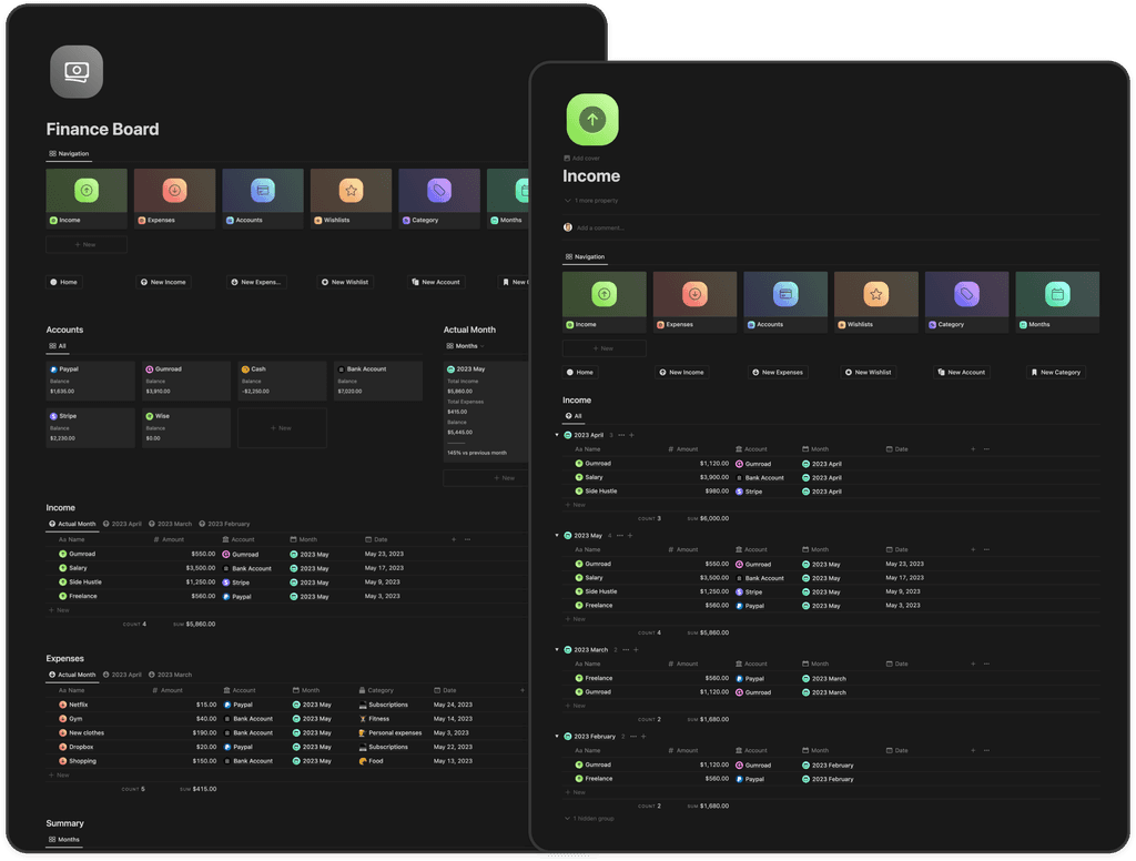 Ultimate Notion Finance Tracker Template - Solt Wagner