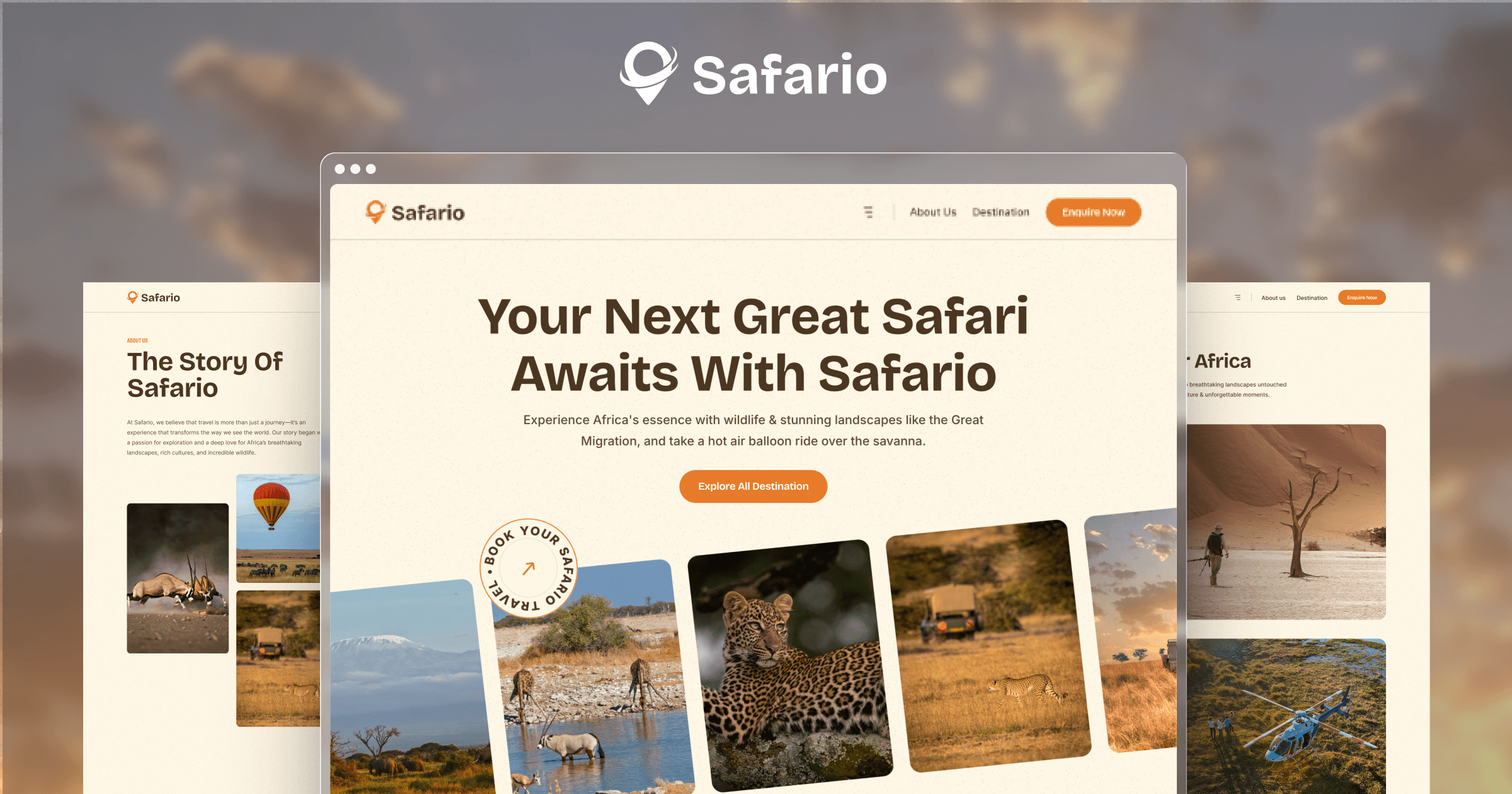 Safario – Wildlife Tour & Safari Website Template