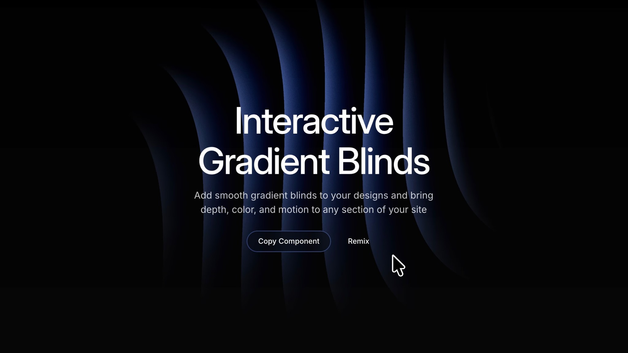 Interactive Gradient Blinds Component for Framer — Framer Resource
