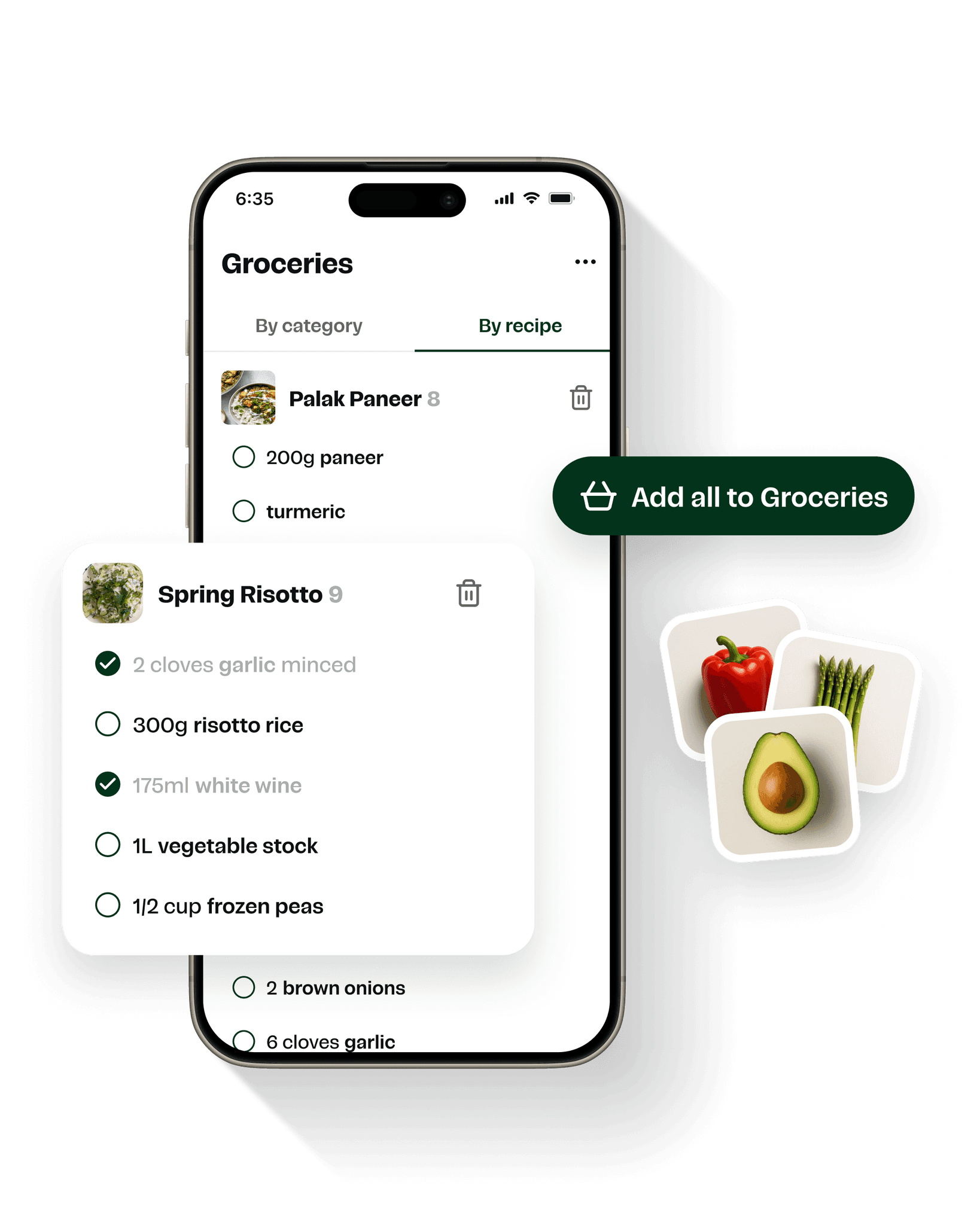 Grocery list generator | Clove