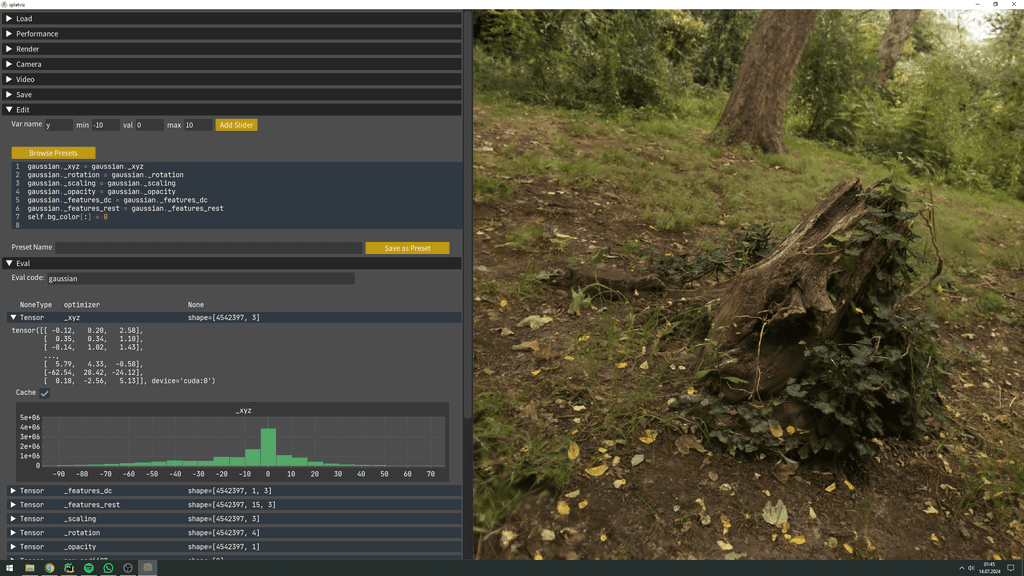 splatviz: Interactive 3DGS Viewer and Python Editor - Radiance Fields
