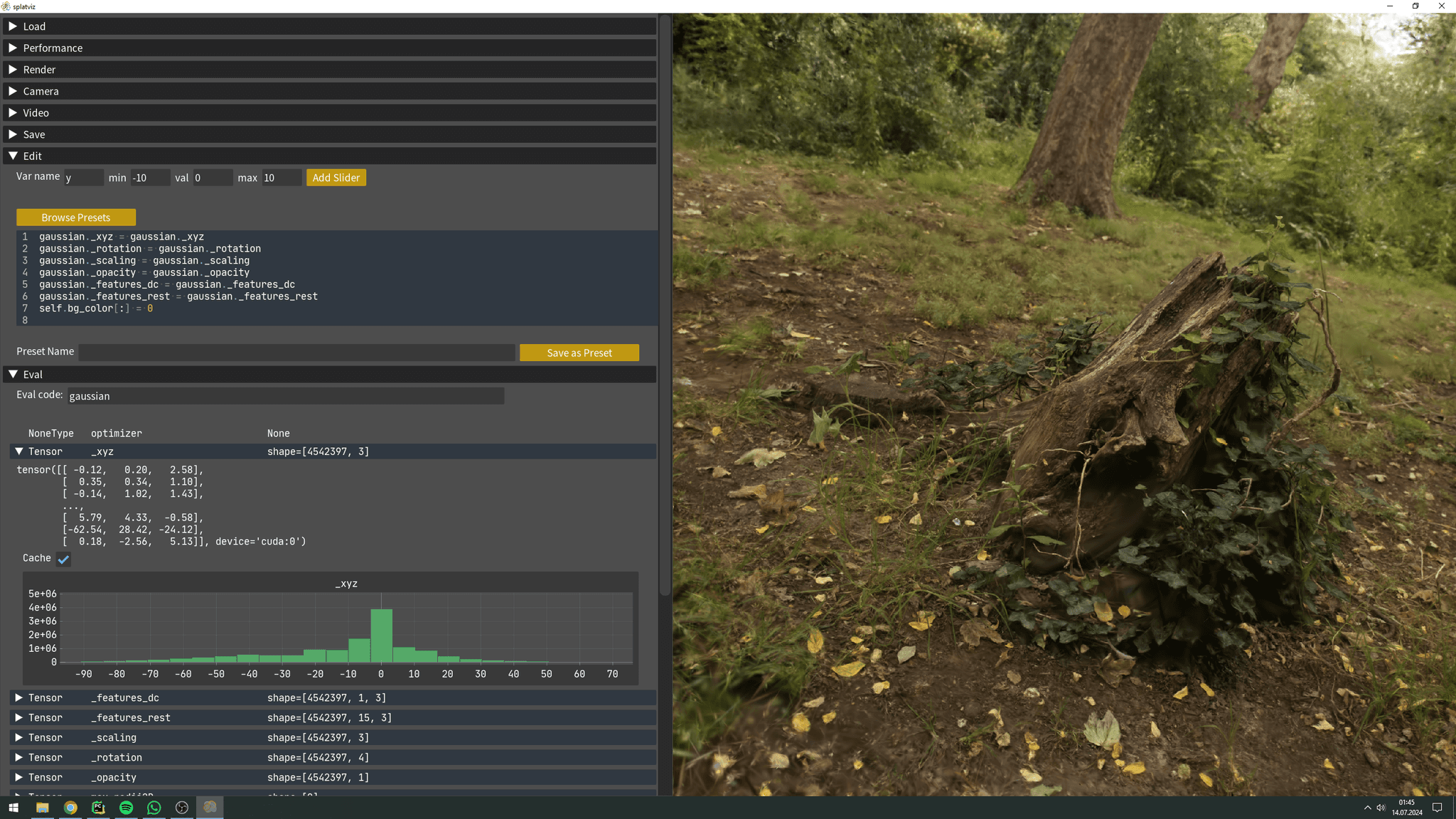 splatviz: Interactive 3DGS Viewer and Python Editor - Radiance Fields