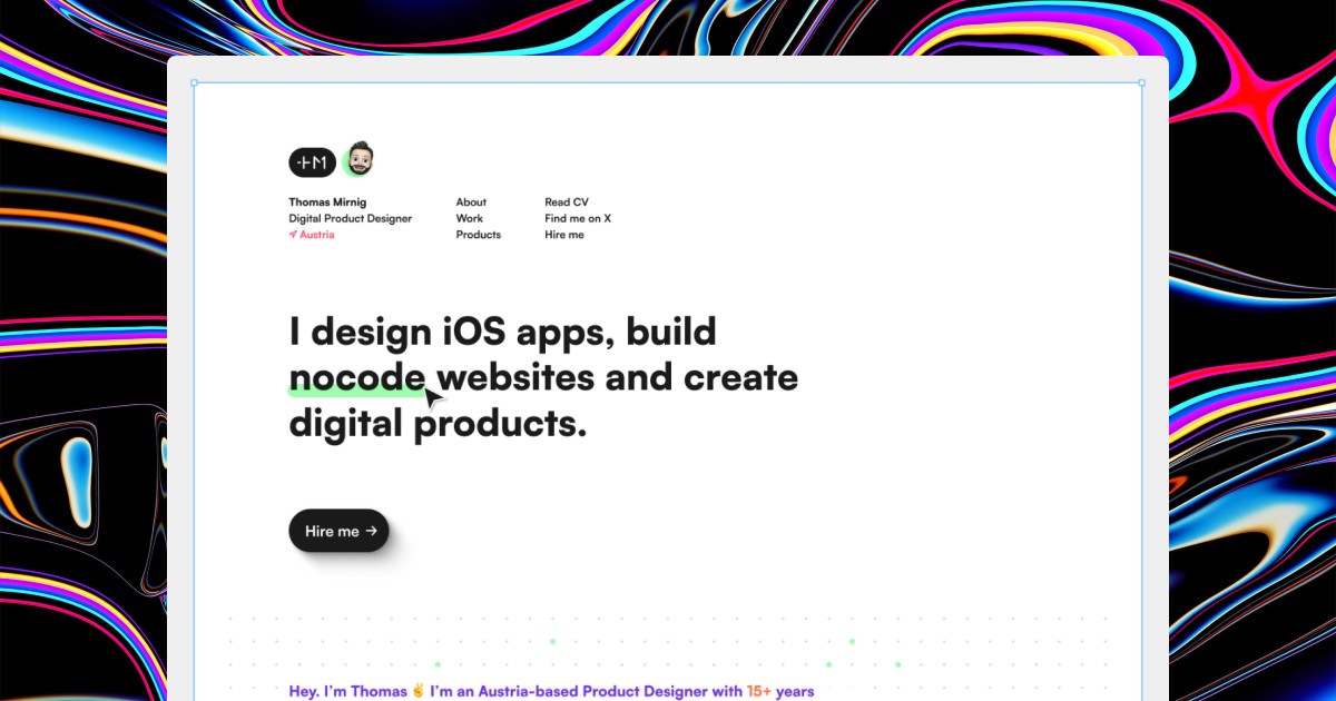 Thomas Mirnig – Digital Product Designer