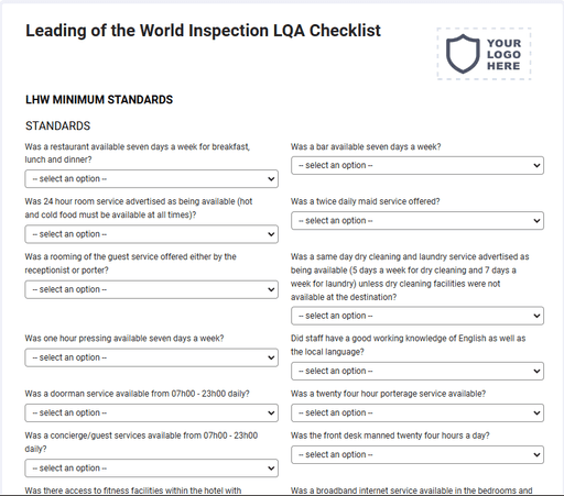 Leading of the World Inspection LQA Checklist for Mobile, Tablet ...