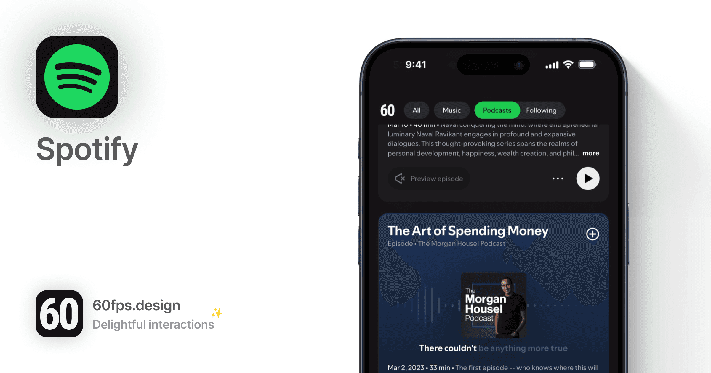 Spotify iOS App UI/UX animation
