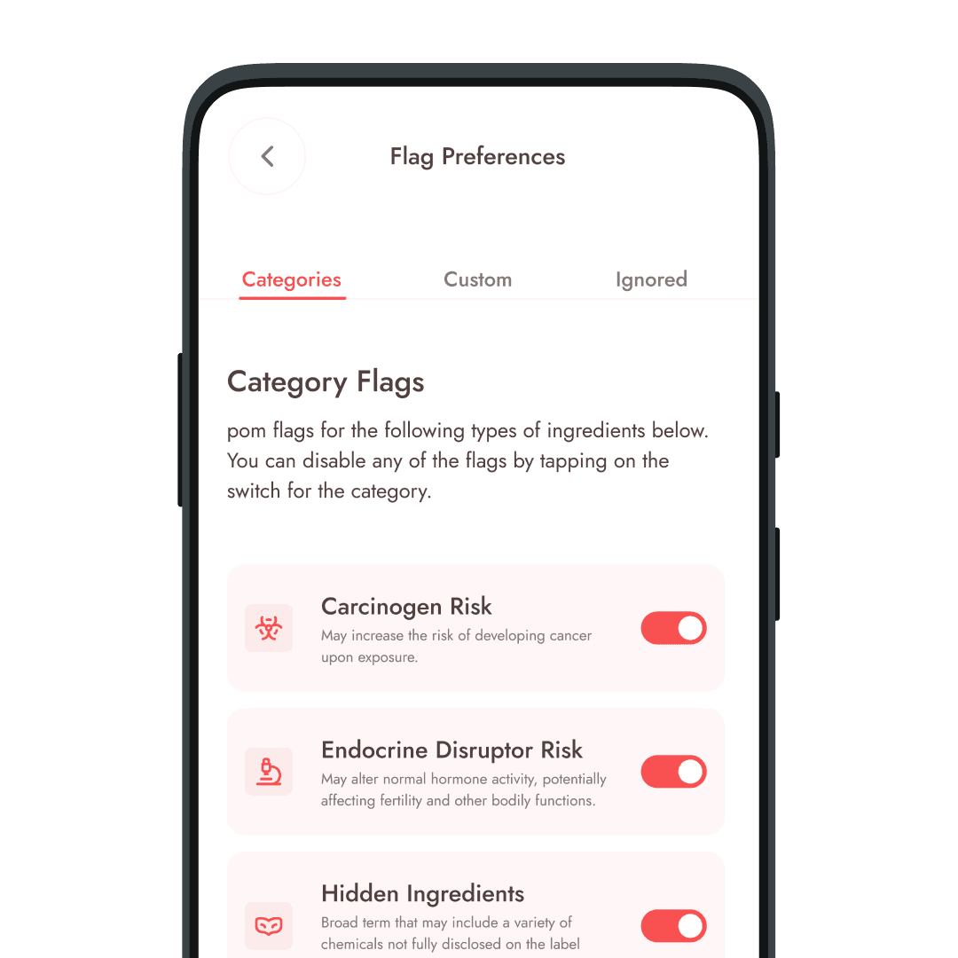 pom - Ingredient Checker App