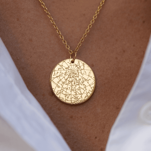 Night Sky 18k Gold Vermeil Star Map Necklace