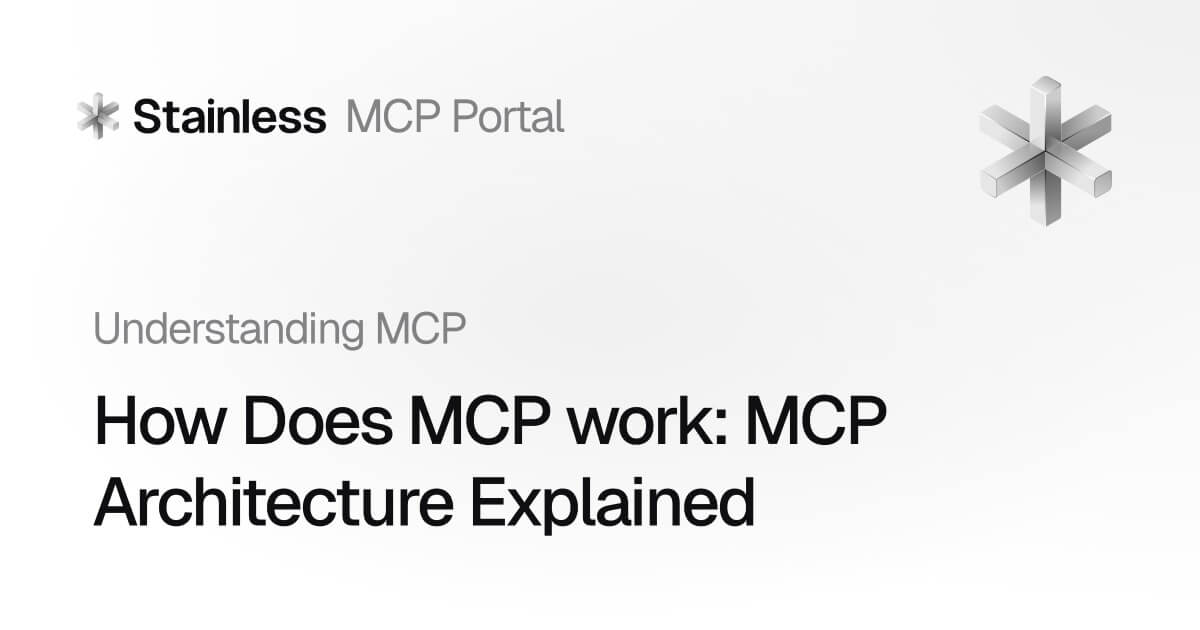 How Does MCP Work: MCP Architecture Explained - Stainless MCP Portal