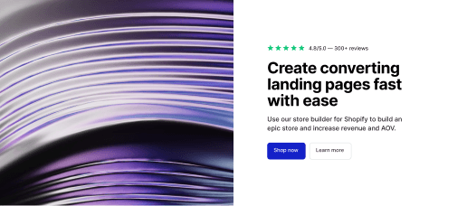 Instant Landing Page Builder for Shopify | All-visual, No-code