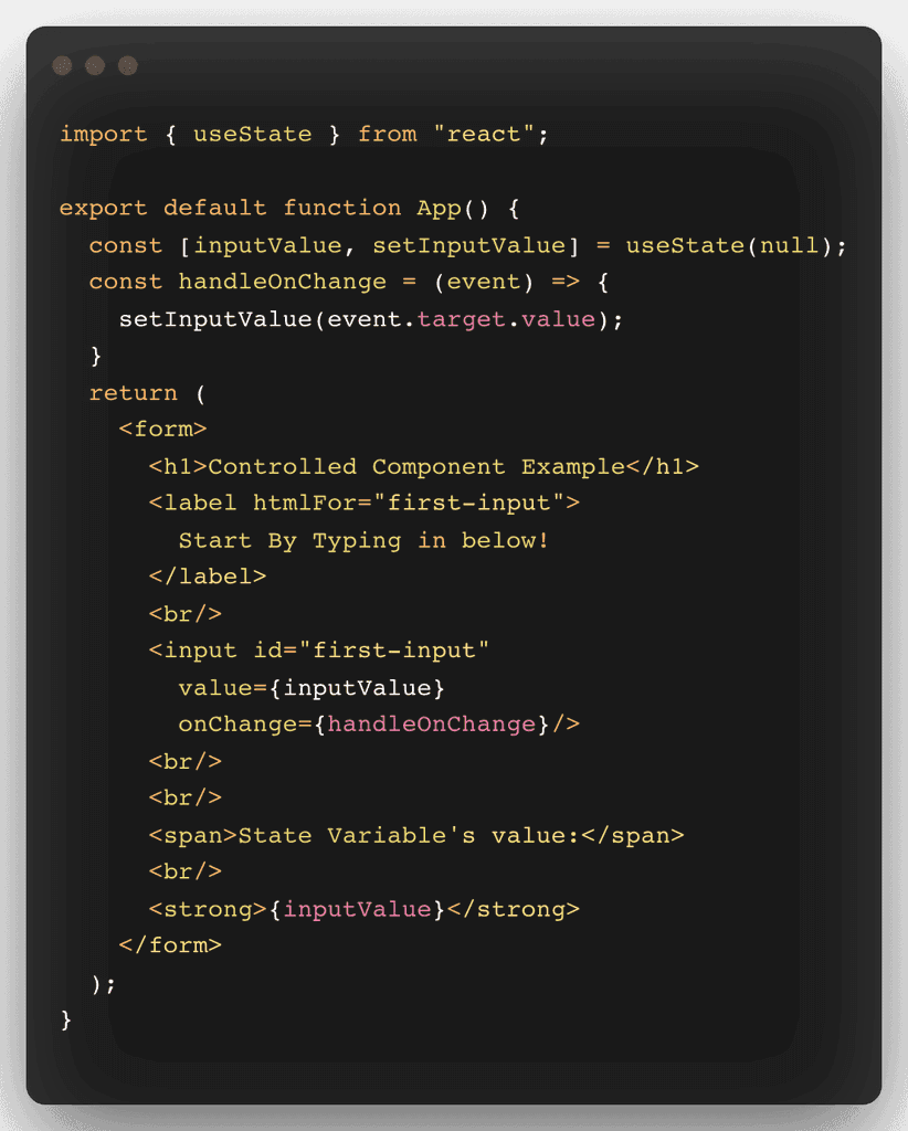 React: Controlled vs Uncontrolled Components