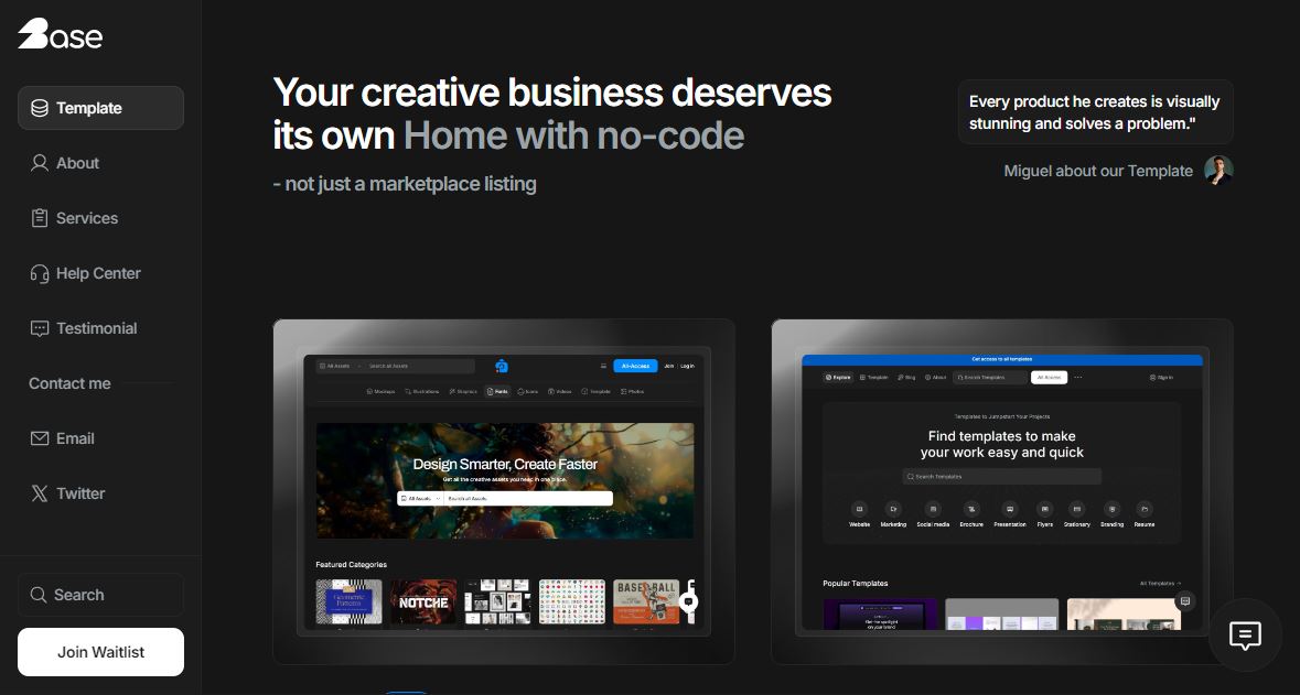 Base supply Website templates