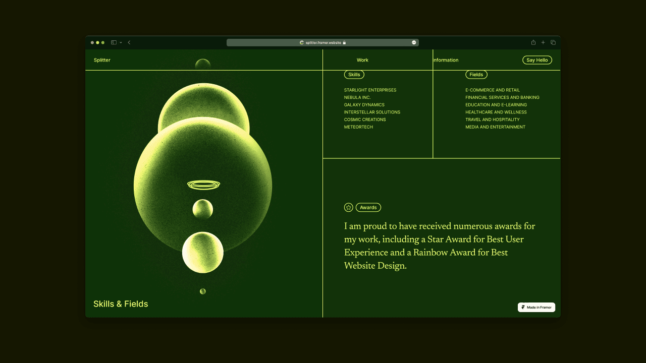 Splitter - Framer Template by Kothemes