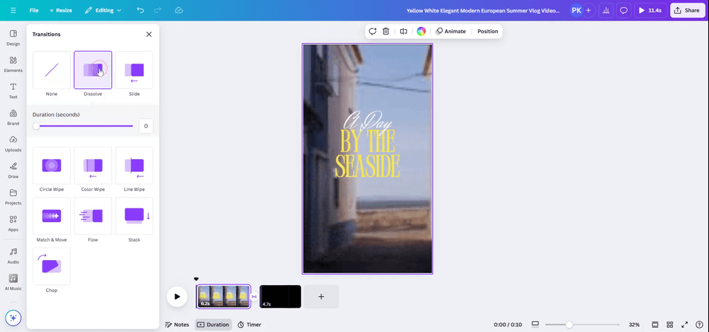 How to Fade Out Animation in Canva – Simple Step-by-Step - 1 minute video guide
