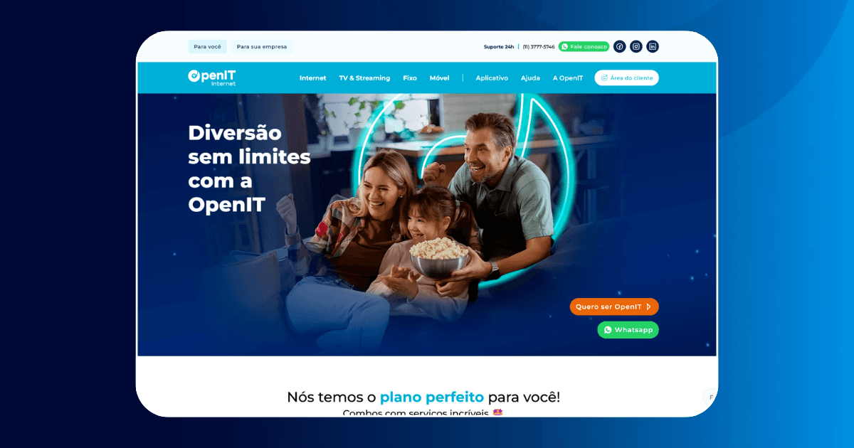 OpenIT Internet | Internet para todos os momentos.
