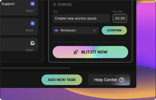 Blitzit: Tasks