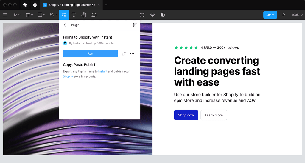 Figma to Shopify plugin | Instant