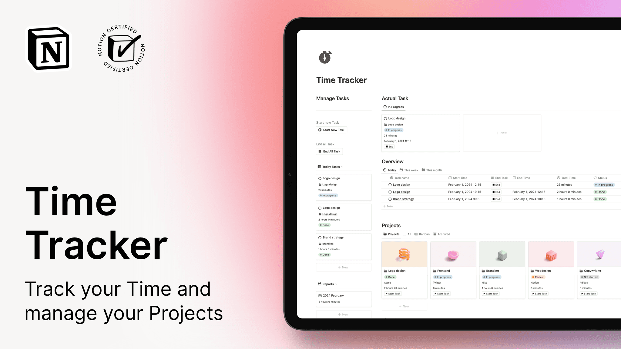 Notion Time Tracker for Free for Free by Solt Wagner