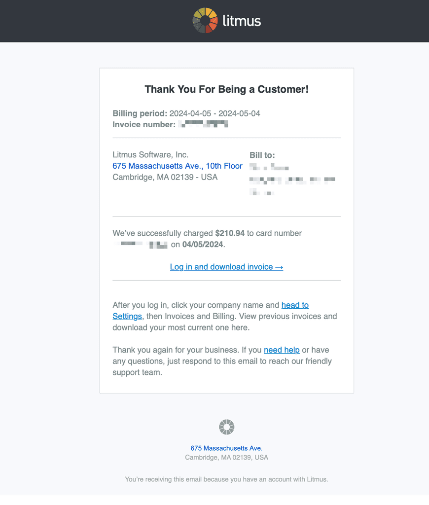 Payment Confirmation Email Examples - Loops - The Email Platform for SaaS