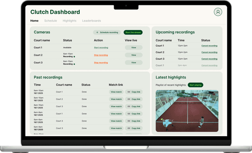 Clutch - The AI Camera for Padel