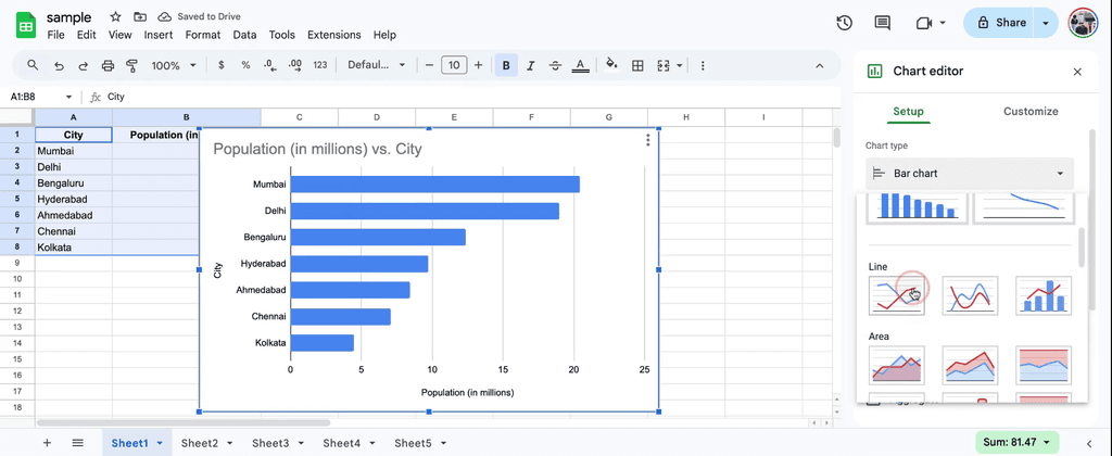 Comment créer des graphiques dans Google Sheets - guide vidéo de 1 minute