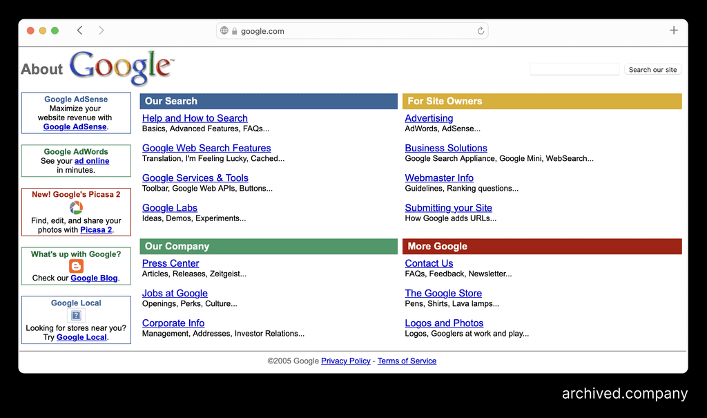 Google (2005) - Archived
