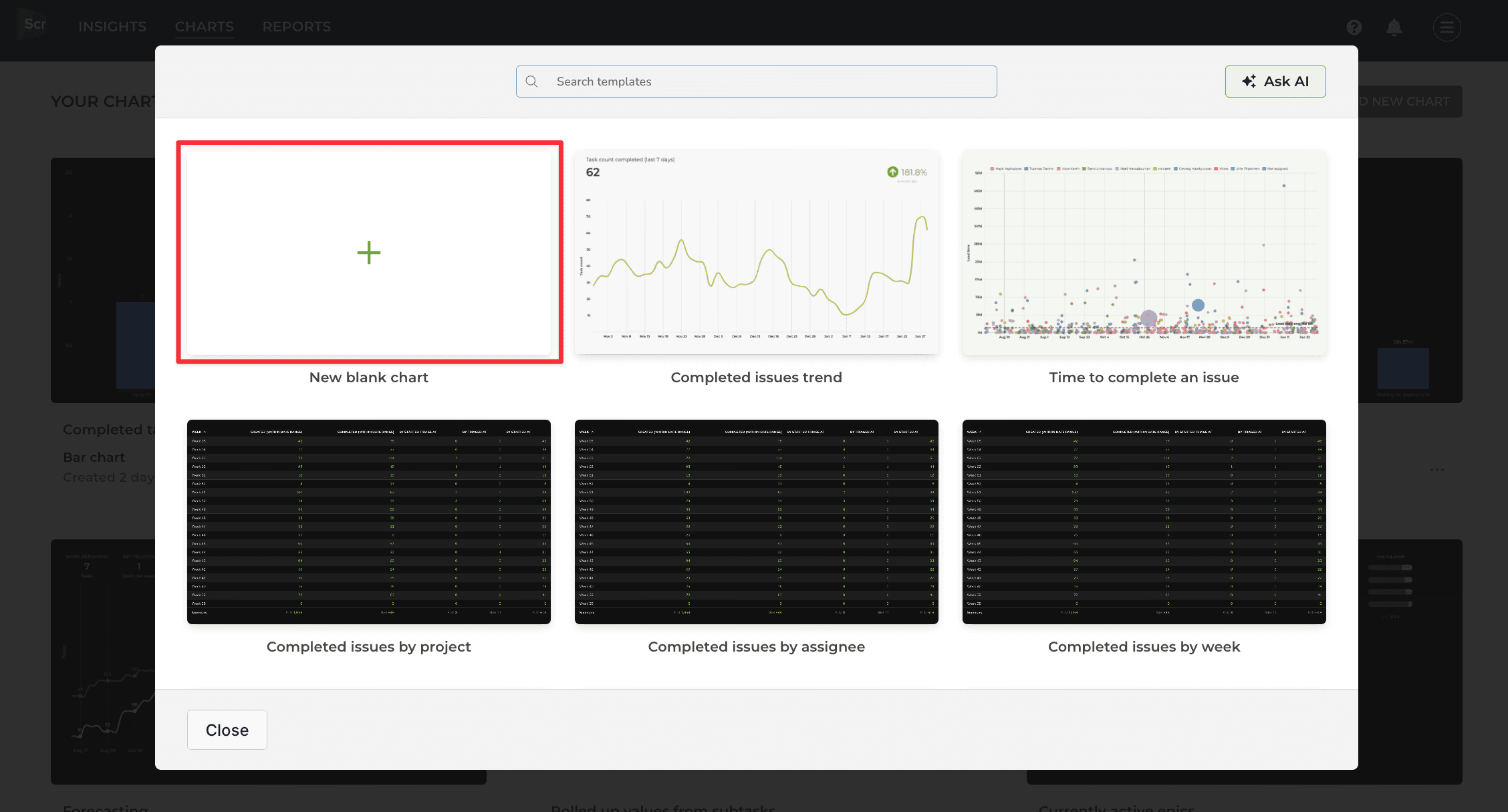 Creating a custom chart - Screenful Guide