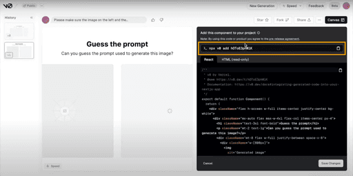 Generative Fullstack: Frontend UI with Vercel v0 and Backend with BuildShip