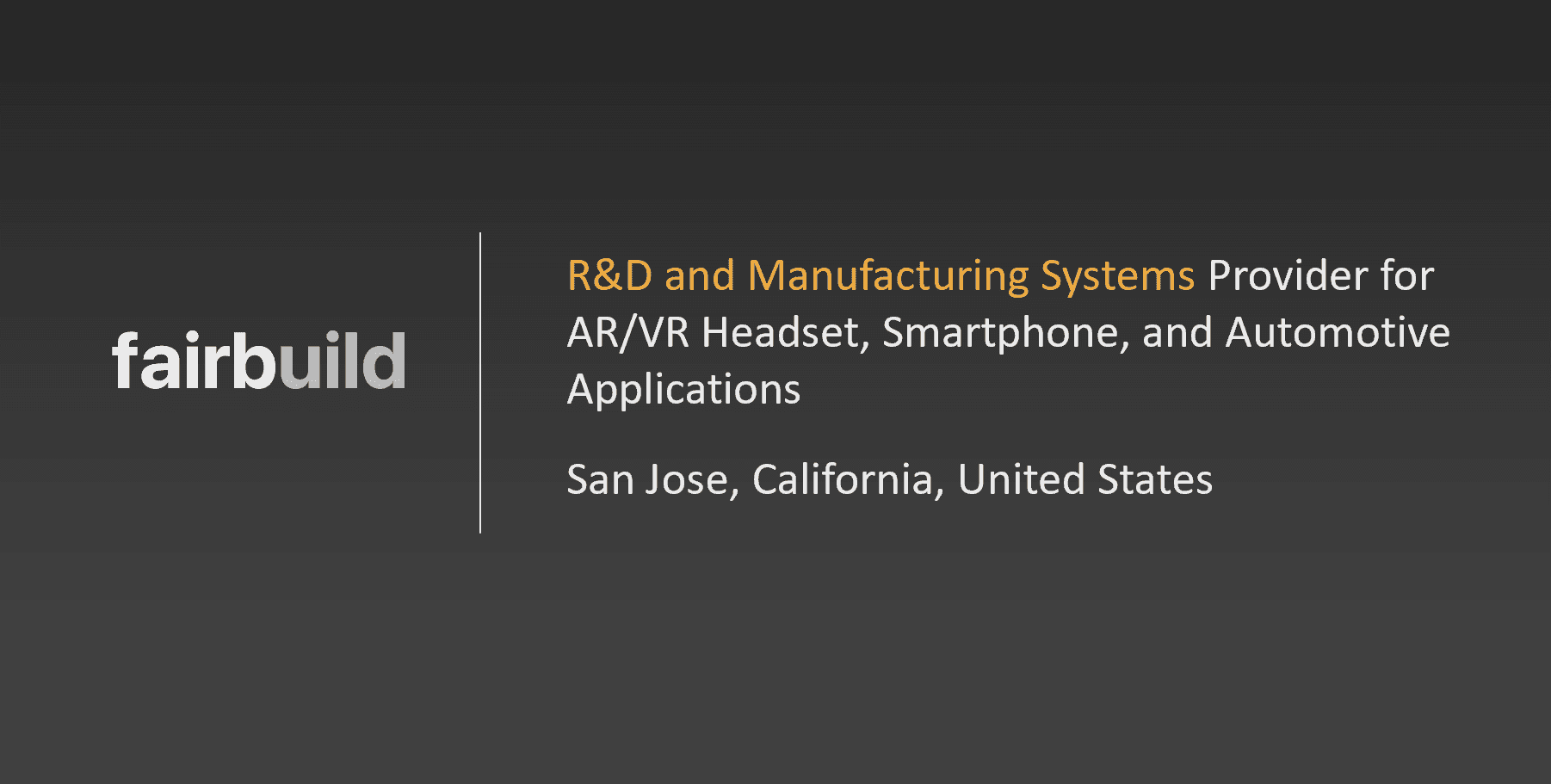 Fairbuild - Products