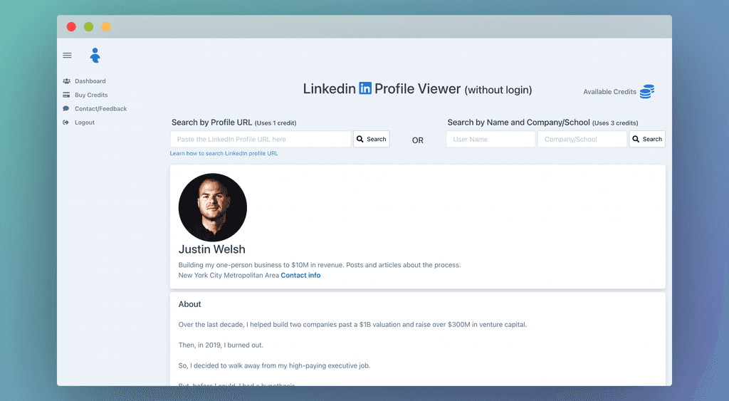 LinkedIn Profile Viewer