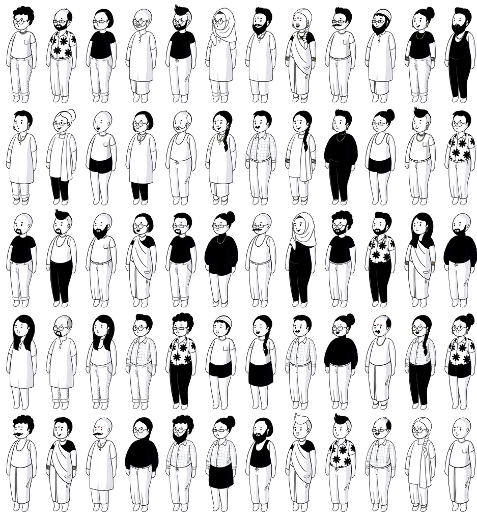 Desi Log: Free illustration pack by Juhi Chitra