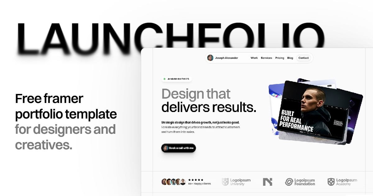 LaunchNow Portfolio Framer Template - Welcome to the Future of Roleplay