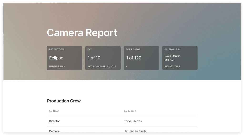 How to Fill Out a Camera Log | A Step-By-Step Guide - Assemble