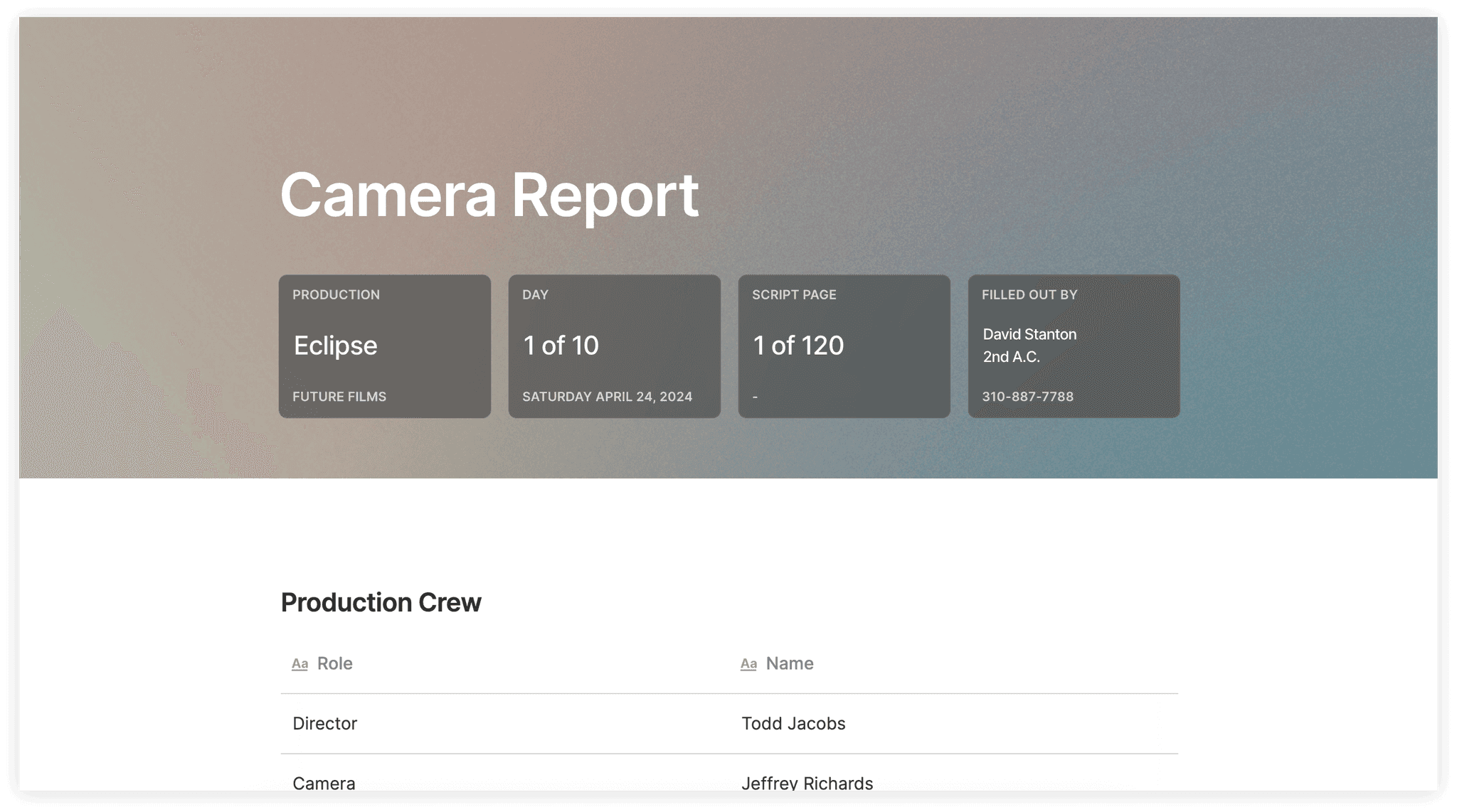 How to Fill Out a Camera Log | A Step-By-Step Guide - Assemble