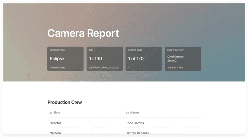 How to Fill Out a Camera Log | A Step-By-Step Guide - Assemble
