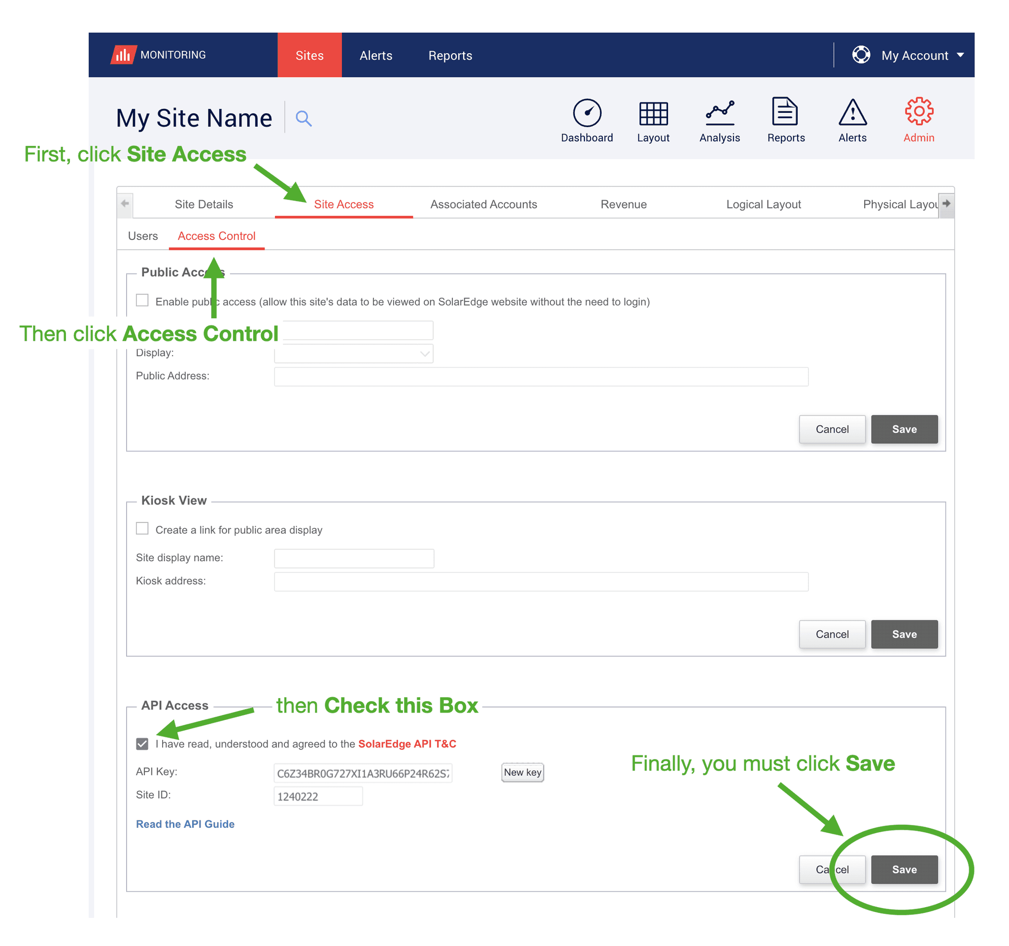 How to Get your SolarEdge API Details: your Site ID and API Key - RECmint