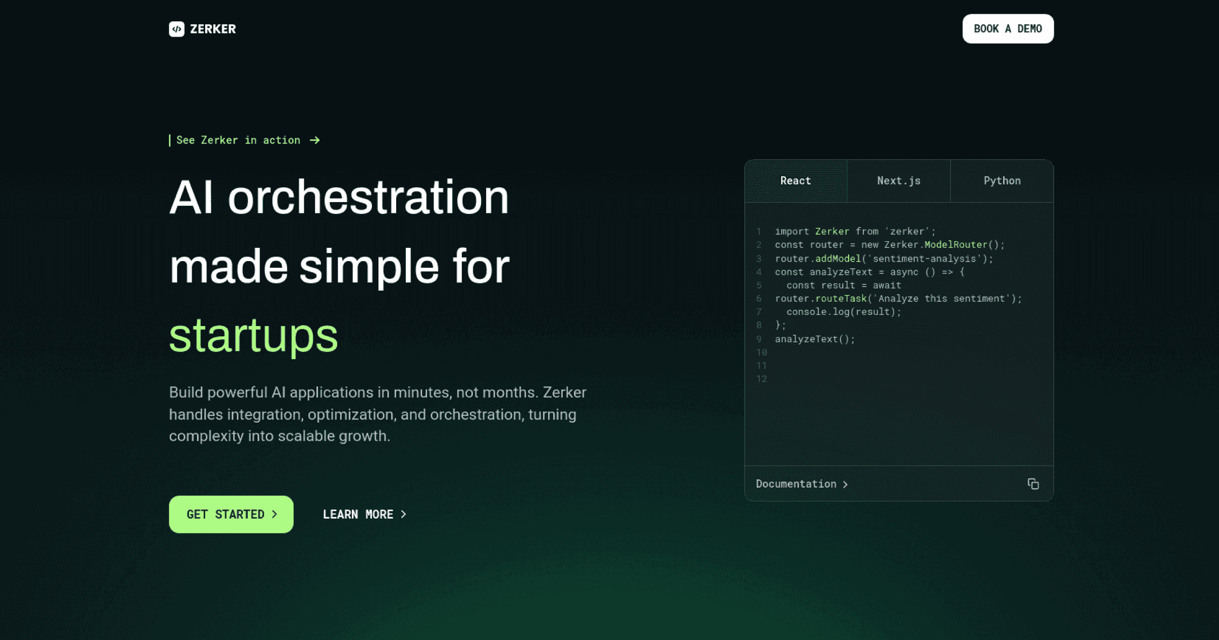 Zerker - AI Orchestration Made Simple