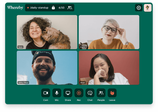 Video Conferencing API Pricing | Whereby Embedded | Whereby