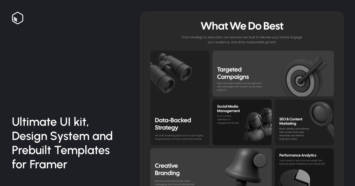 Day 93 - Bento grid for Framer - Frameblox UI kit